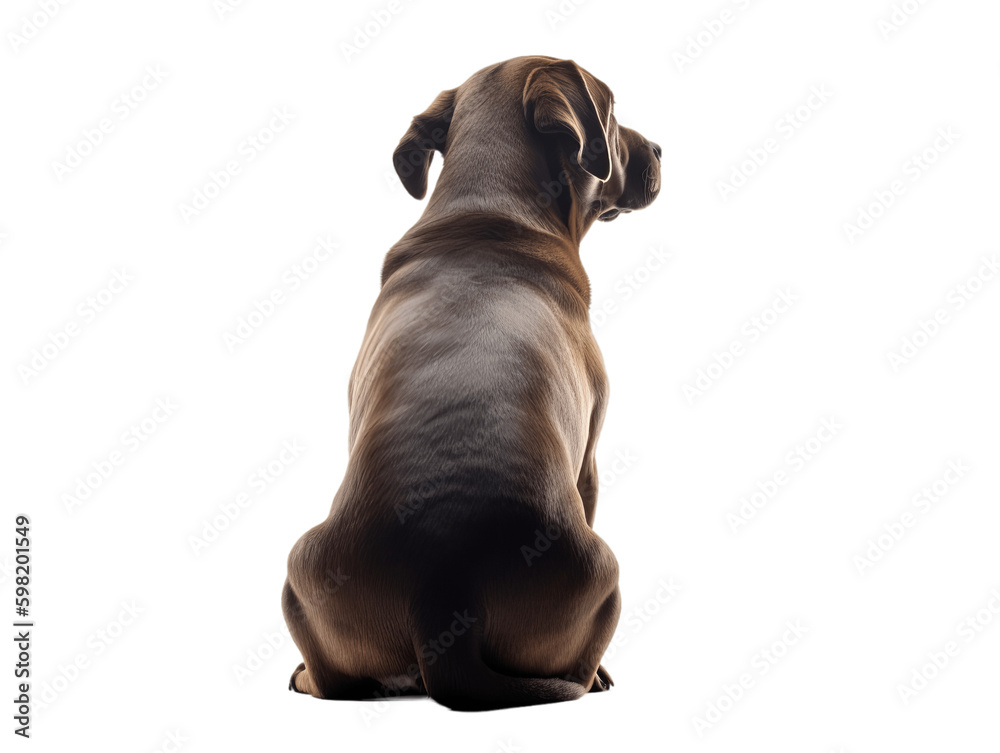 Labrador Retriever Full Body Viewed From Back Transparent Background ...