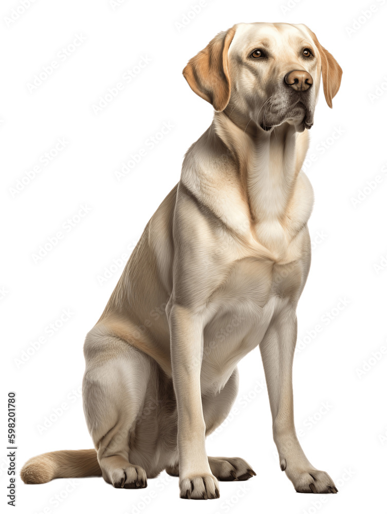 Labrador Retriever Full Body Frontal View Transparent Background Stock ...