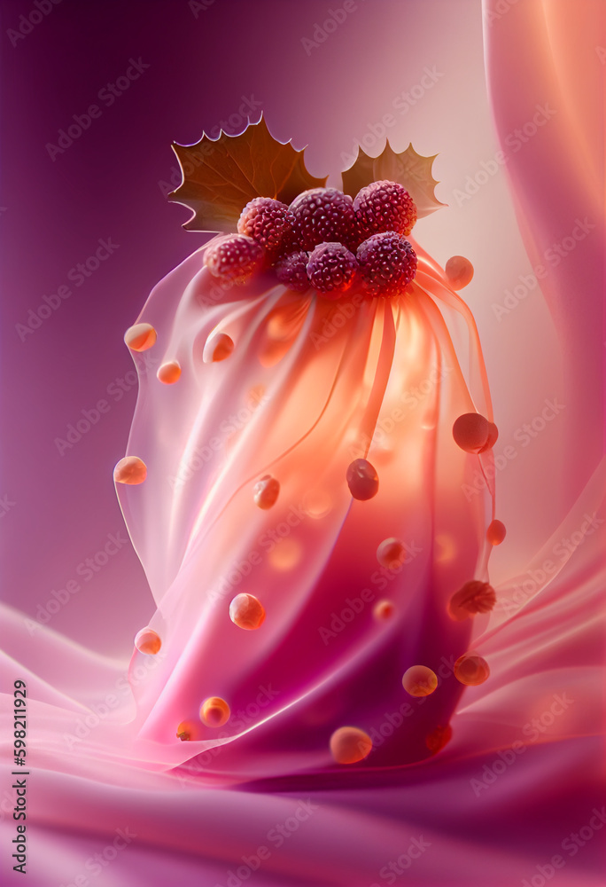 Beautiful abstract Loganberry concept, contemporary on bright bokeh ...