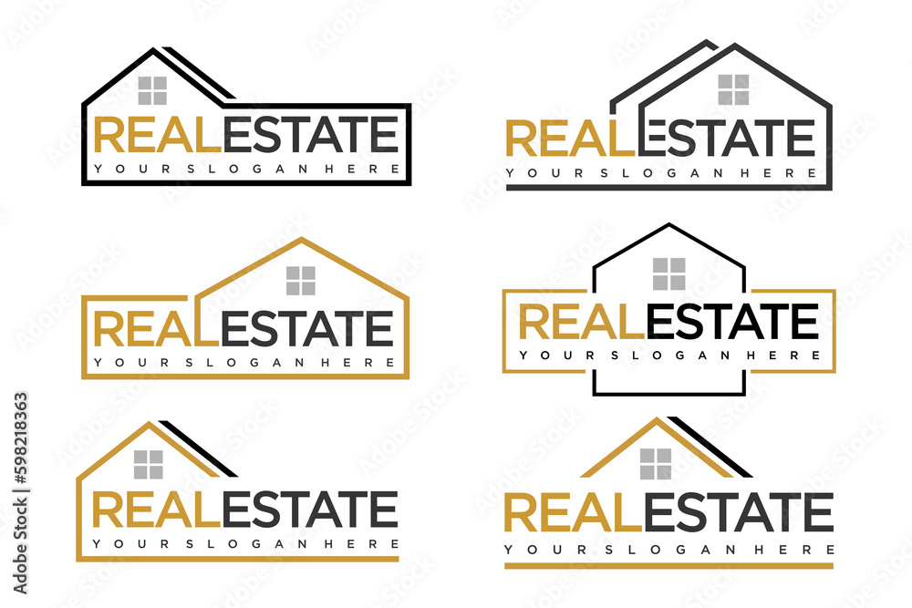 Real Estate Logo, house logo and building logo icon set .design ...