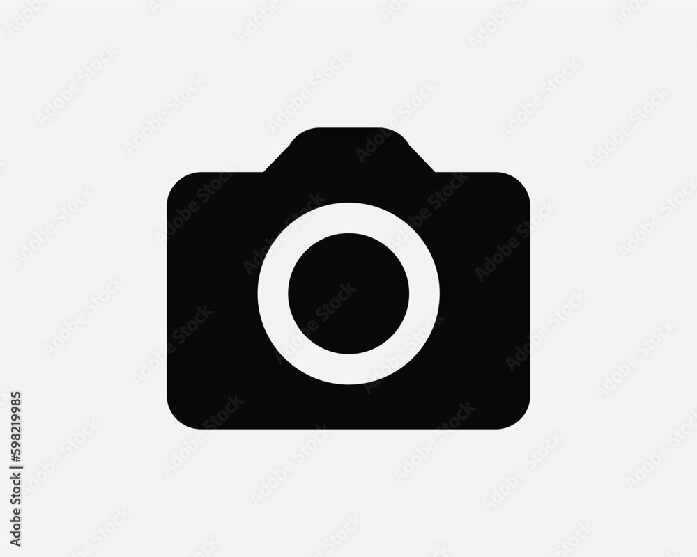Camera Icon. Black and White Digital Photo Lens Image Capture Film ...