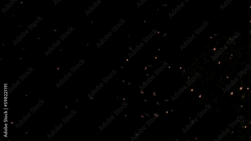 Fire sparks rising up with transparent alpha channel can be used for ...