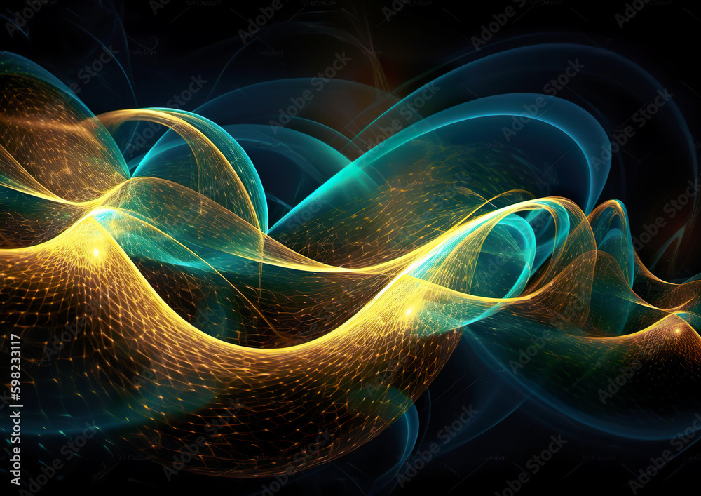 Modern wavy lines abstract background. Wavy background in many colors ...