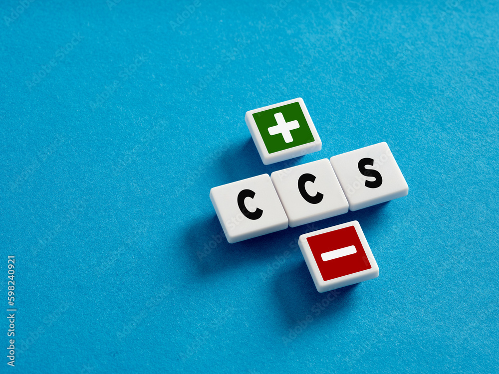 Increasing or lowering the CCS Carbon capture and storage levels. Stock ...