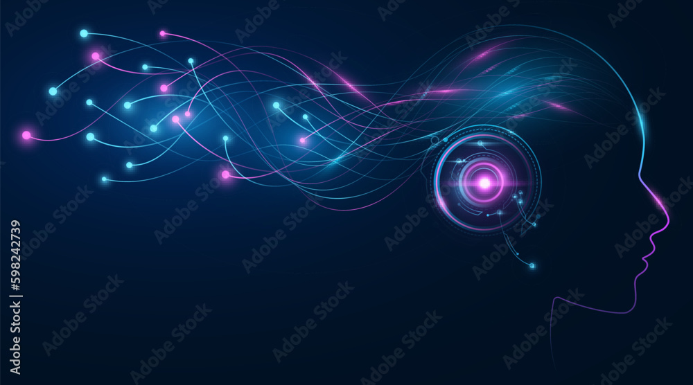 Cyborg with artificial intelligence analyzes information with neural ...