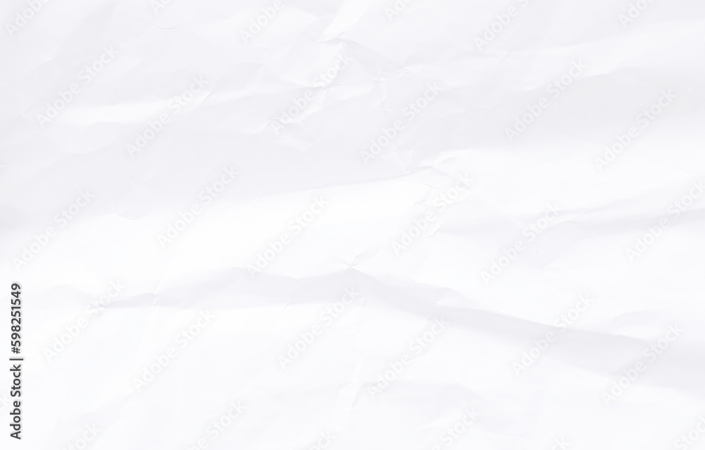 White paper texture wrinkle effect on transparent background. Crumpled ...