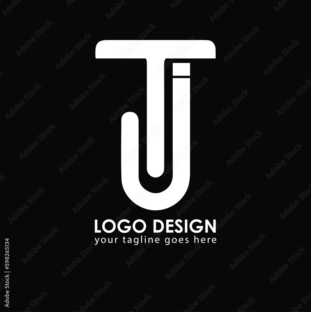 TJ JT Logo Design, Creative Minimal Letter JT TJ Monogram Stock Vector ...