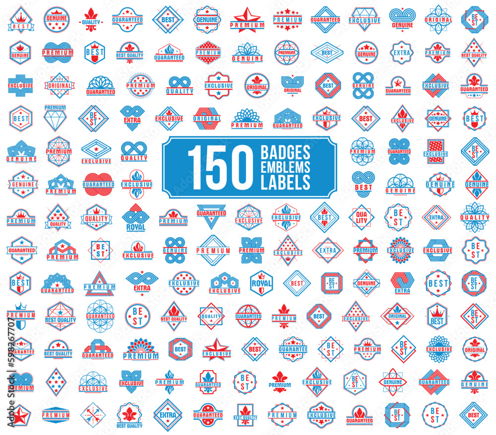 150 badges and logos big collection for different products and business ...