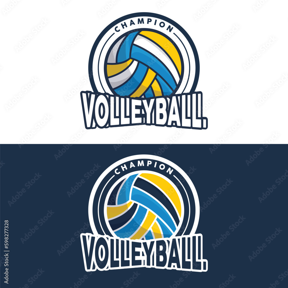 Volleyball Logo, Sport Simple Design, World Sports Tournament Vector ...