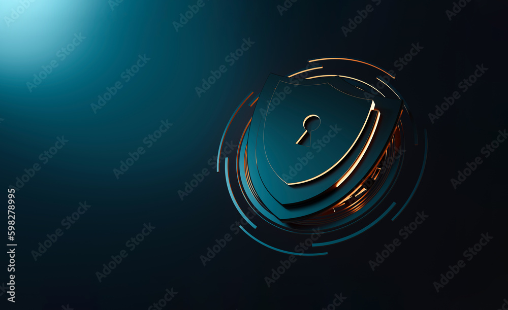 Protection Network Security Computer And Safe Your Data Concept Shield Icon Cyber Security