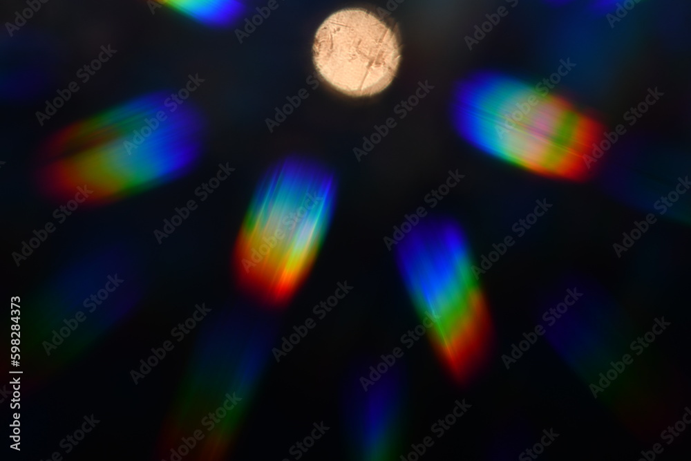 Rainbow prism streaking light sun rays lens flare distortion for ...