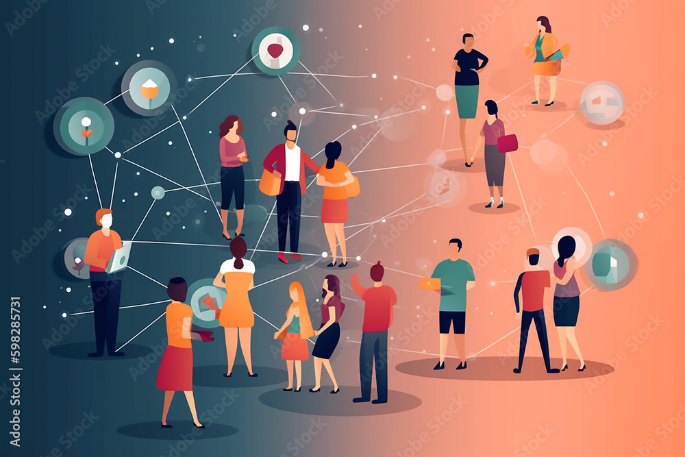 Poster A visual representation of the global social network concept ...