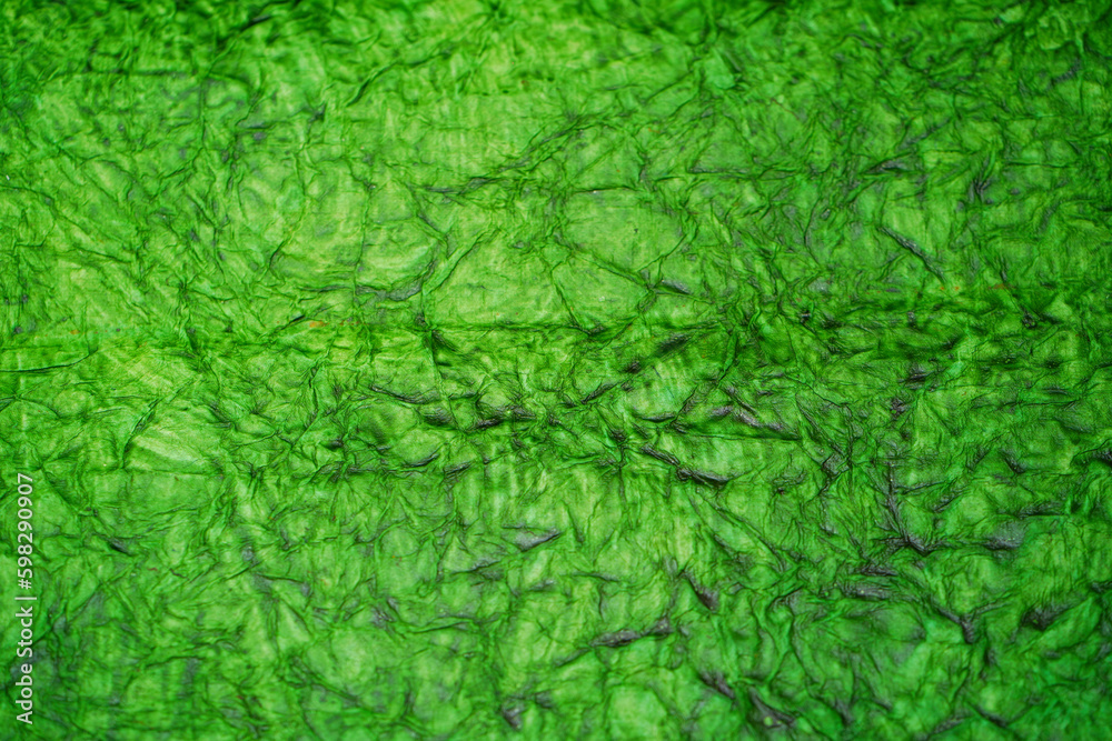 "Green Crumpled Paper Texture with Green Crack - Background for Adobe ...