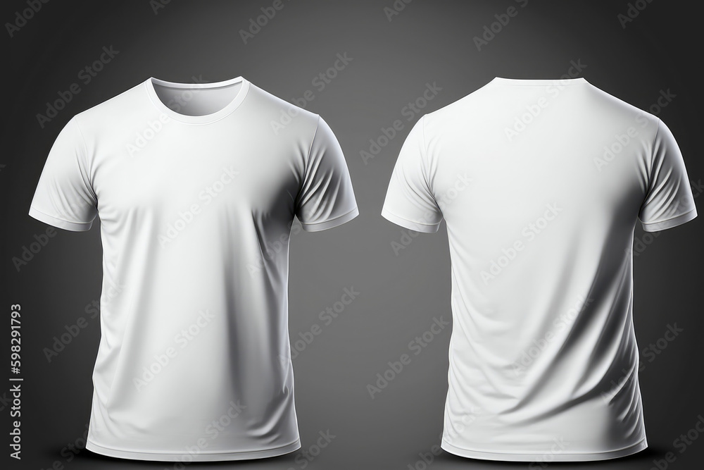 t shirt template, front and back, generative AI Stock Illustration ...