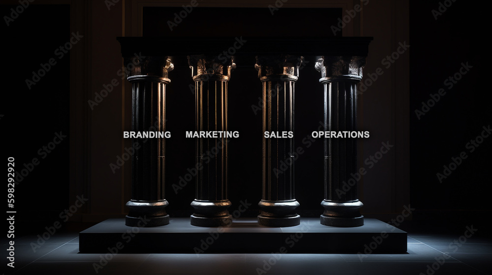 The four pillars of business: management, marketing, sales and ...