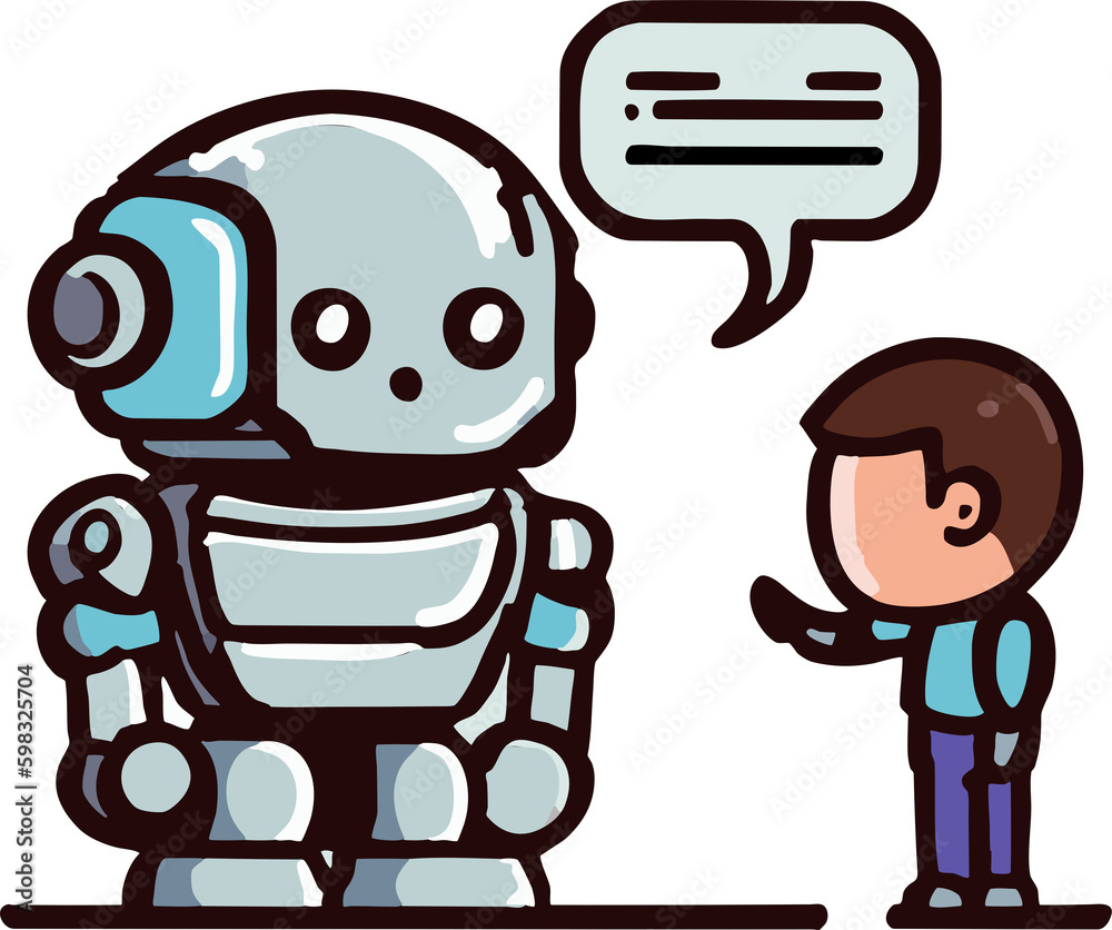 Talking robot png graphic clipart design Stock Illustration | Adobe Stock