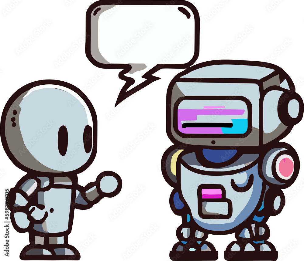 Talking robot png graphic clipart design Stock Illustration | Adobe Stock