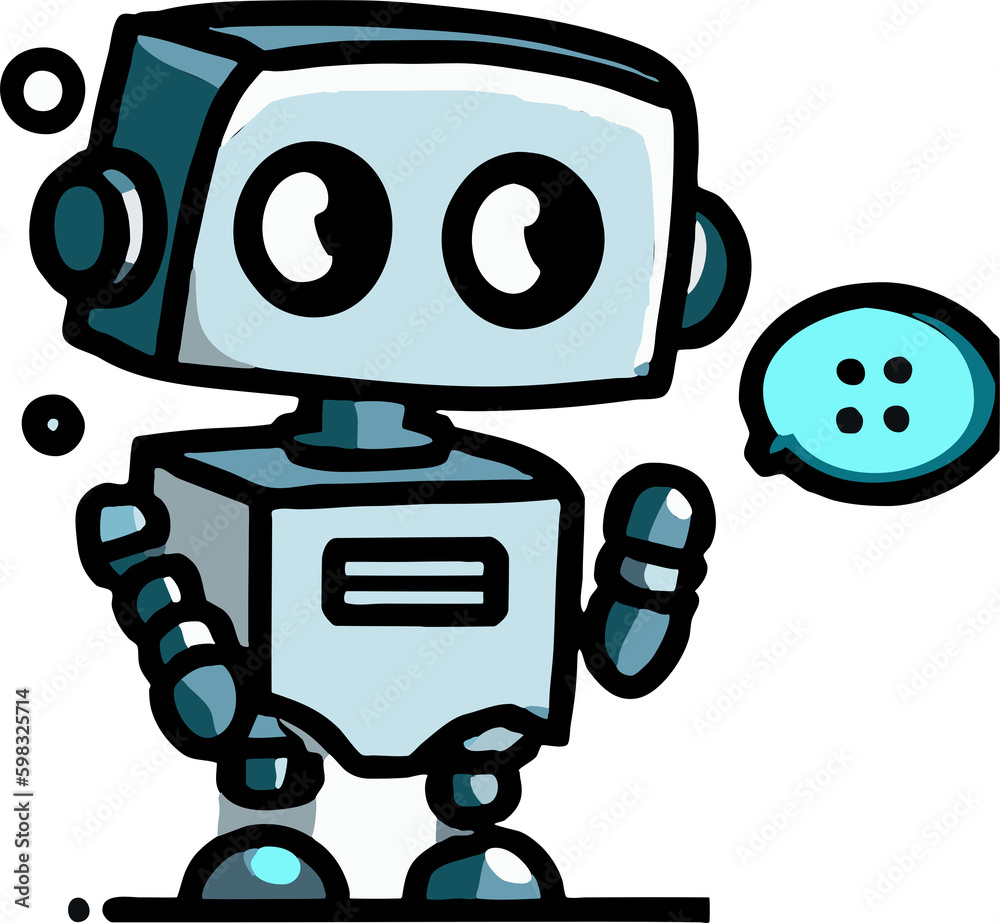 Talking robot png graphic clipart design Stock Illustration | Adobe Stock