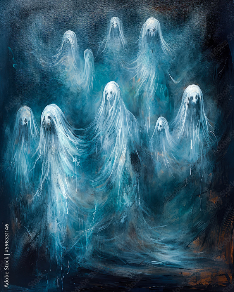 Surreal, Macabre Haunting Supernatural Paintings, A Ghostly Background ...