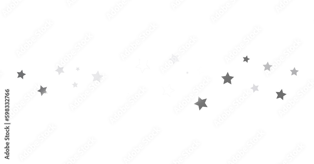 Silver stars border 3d - png transparent Stock Illustration | Adobe Stock