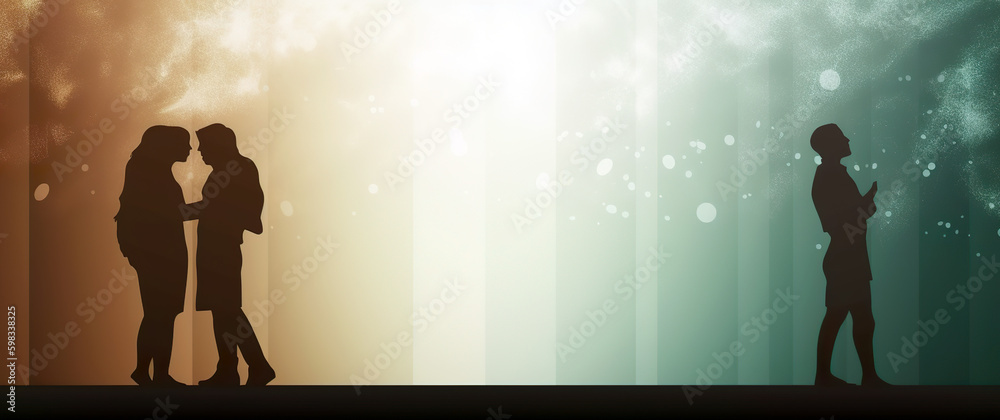 Representation of love, romance and wedding. For invitation, greeting ...