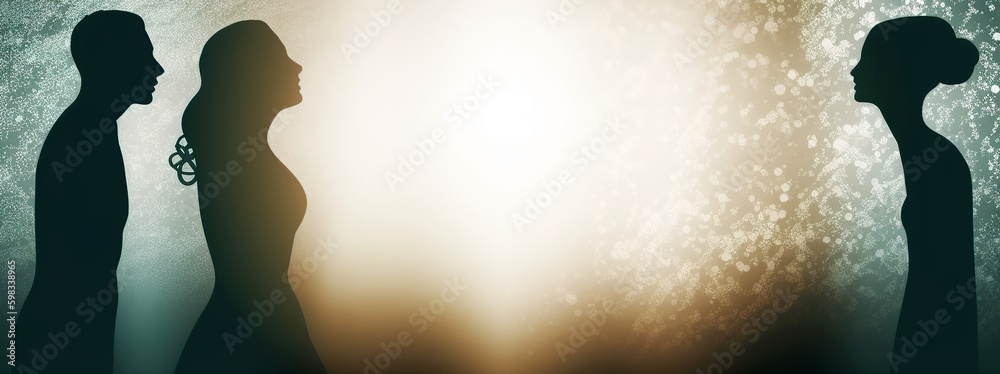 Representation of love, romance and wedding. For invitation, greeting ...