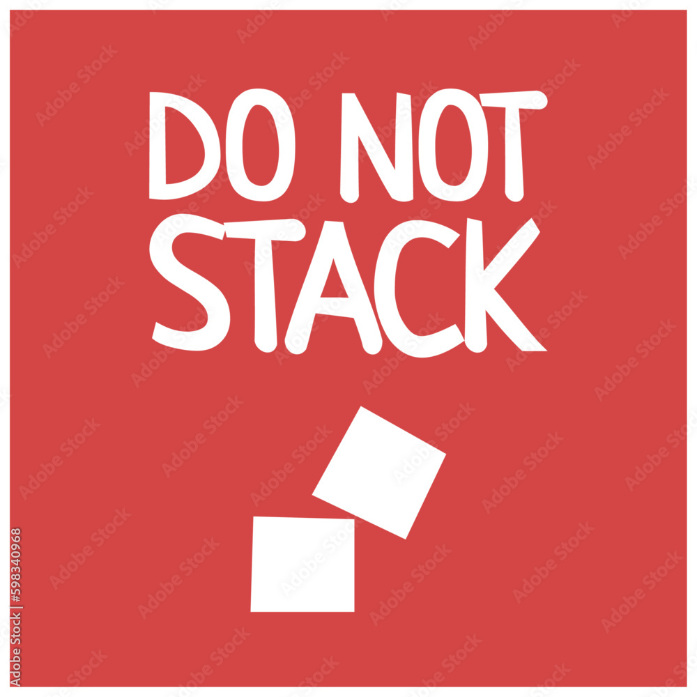 Stylized Package Parcel Label Vector Post Sticker Warning Symbol: Do ...