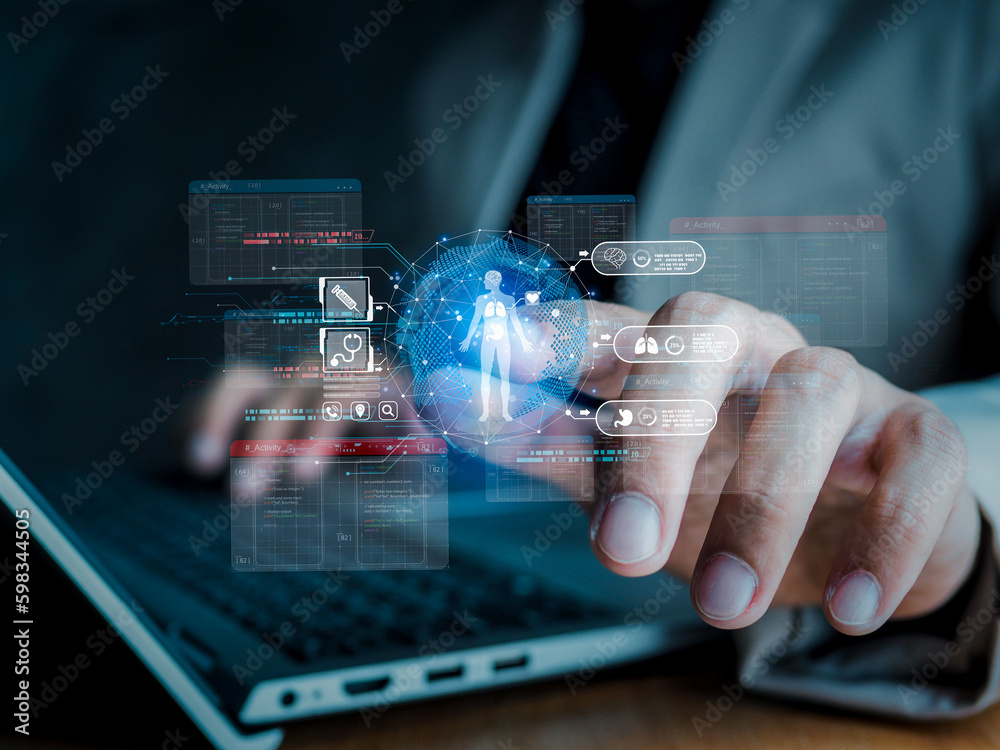 Medical technology and futuristic concept.Digital healthcare and ...