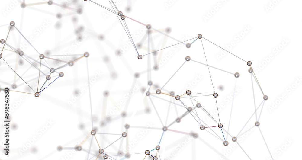 Abstract connected dots and lines. Concept of AI technology, Motion of ...