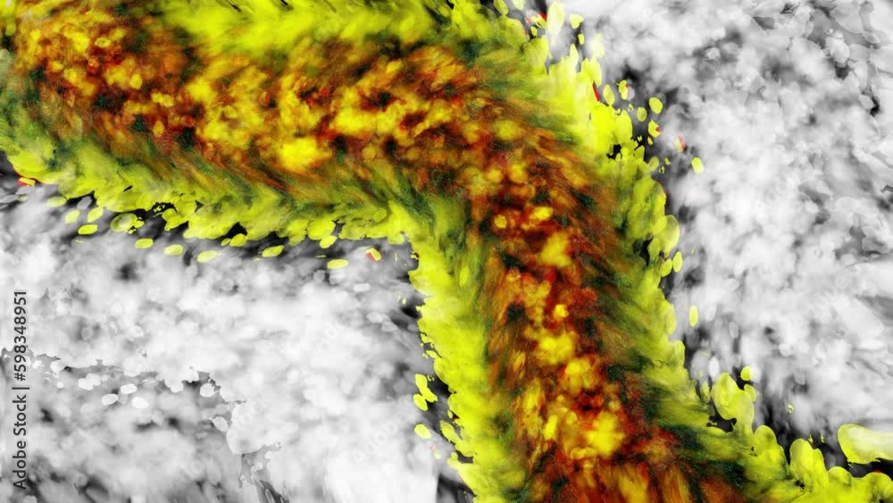 Vidéo Stock Flow animation, Abstract fluid animation, Seamless loop ...