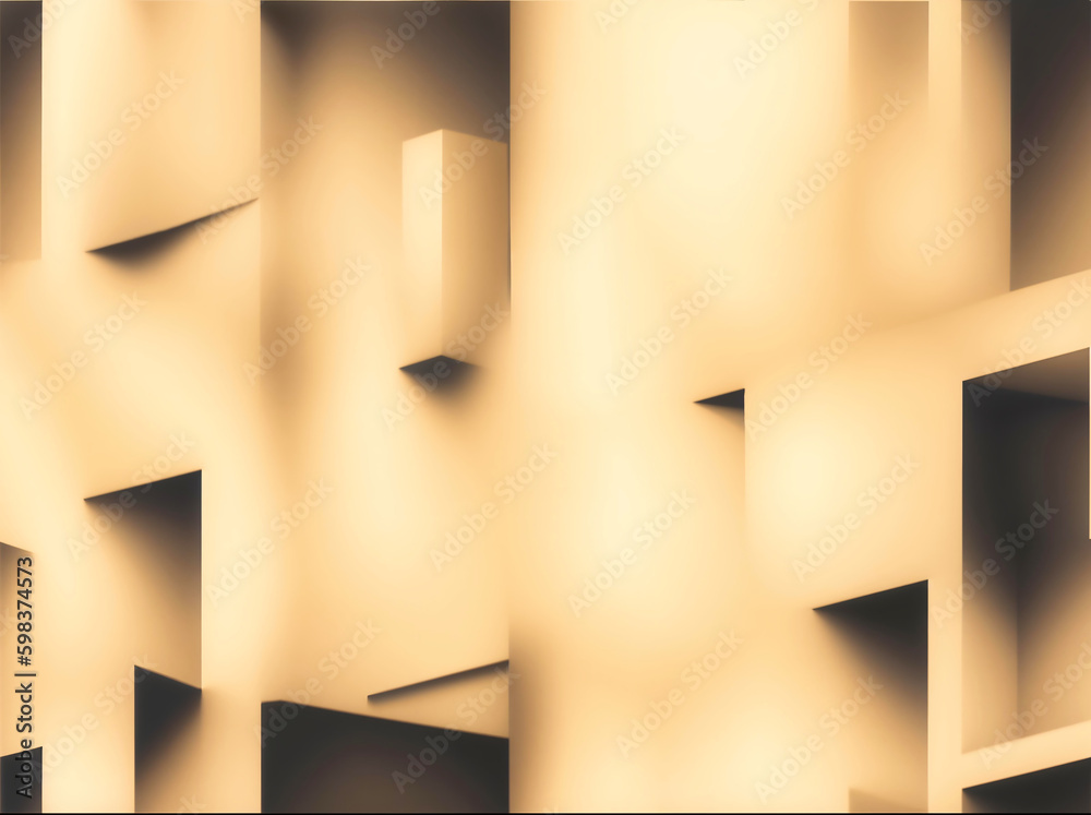 Abstract Rectangular box shape several dimensions liken beautiful ...