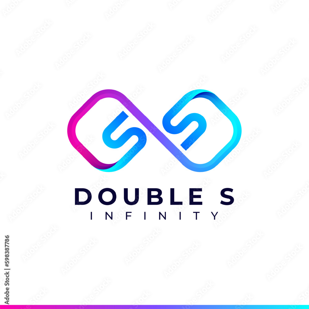 Letter S Infinity Logo design and Gradient Colorful symbol for Business ...
