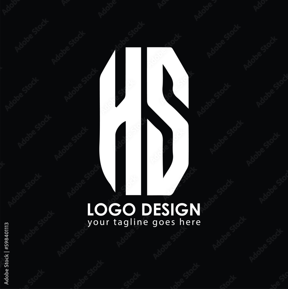 HS HS Logo Design, Creative Minimal Letter HS HS Monogram Stock Vector ...