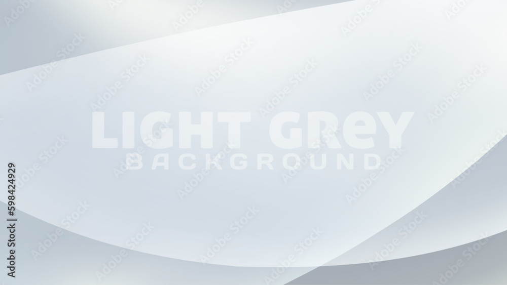 Light gray background with translucent rounded shapes. Vector graphics ...