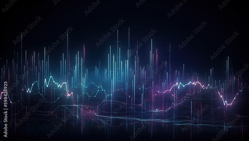Candle Graph Chart and Bar of Trading. Diagram Business - Generative AI ...
