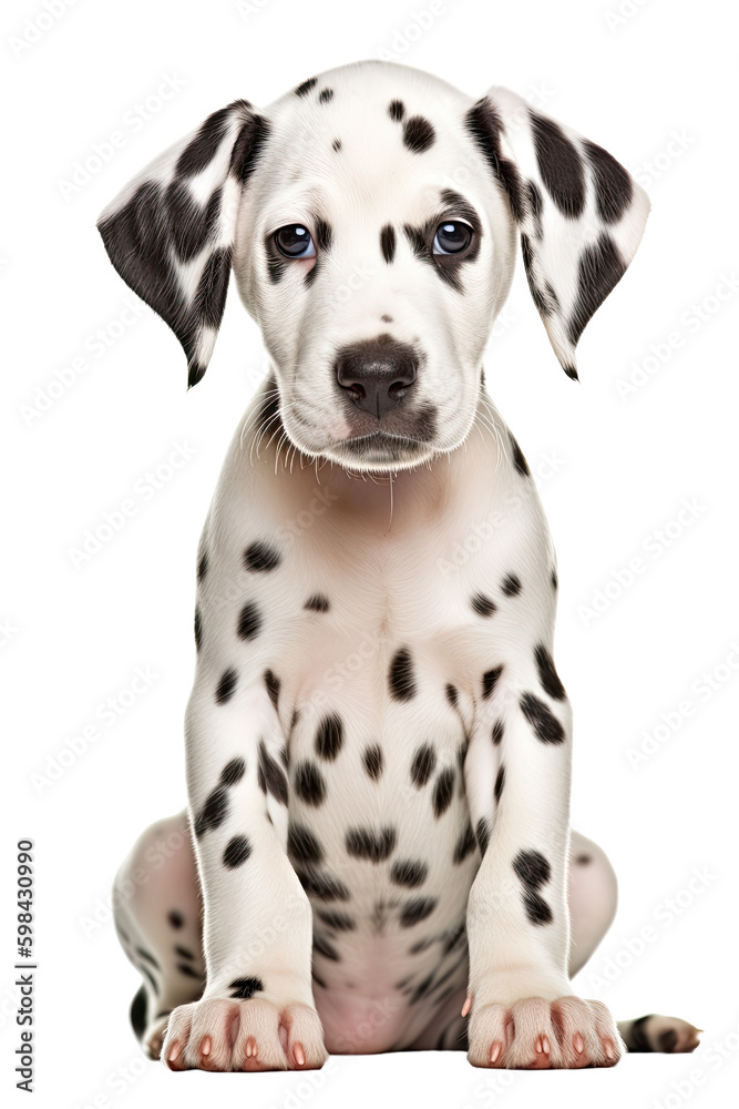 dalmation puppy isolated on a transparent background, generative ai ...