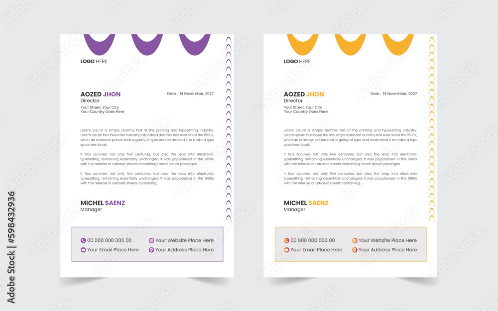 The Best And Most Exceptional, Wonderful Letterhead Design Template ...