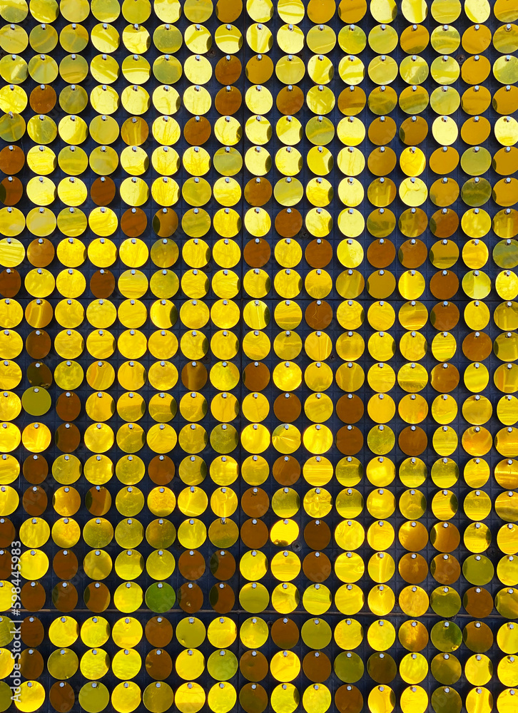 Gold Sequins Background. Gold Sequin Backdrop. Stock Photo | Adobe Stock