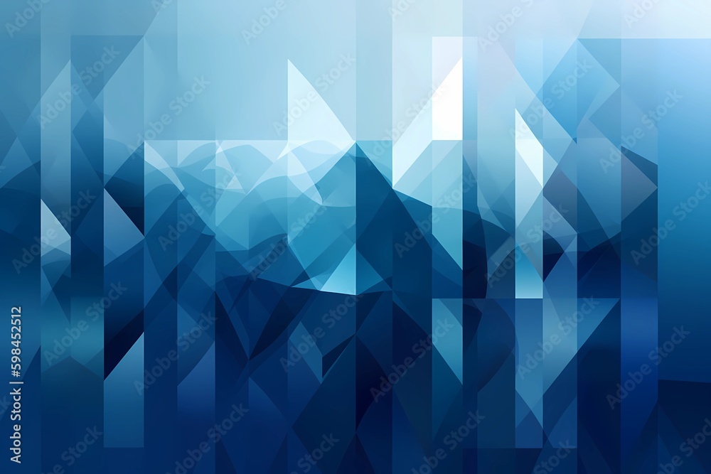Geometric and calm digital background made of bluish and turquoise ...