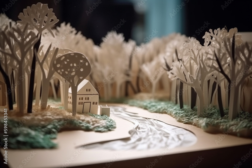 Paper art , Ecology and world water day , Saving water and world ...