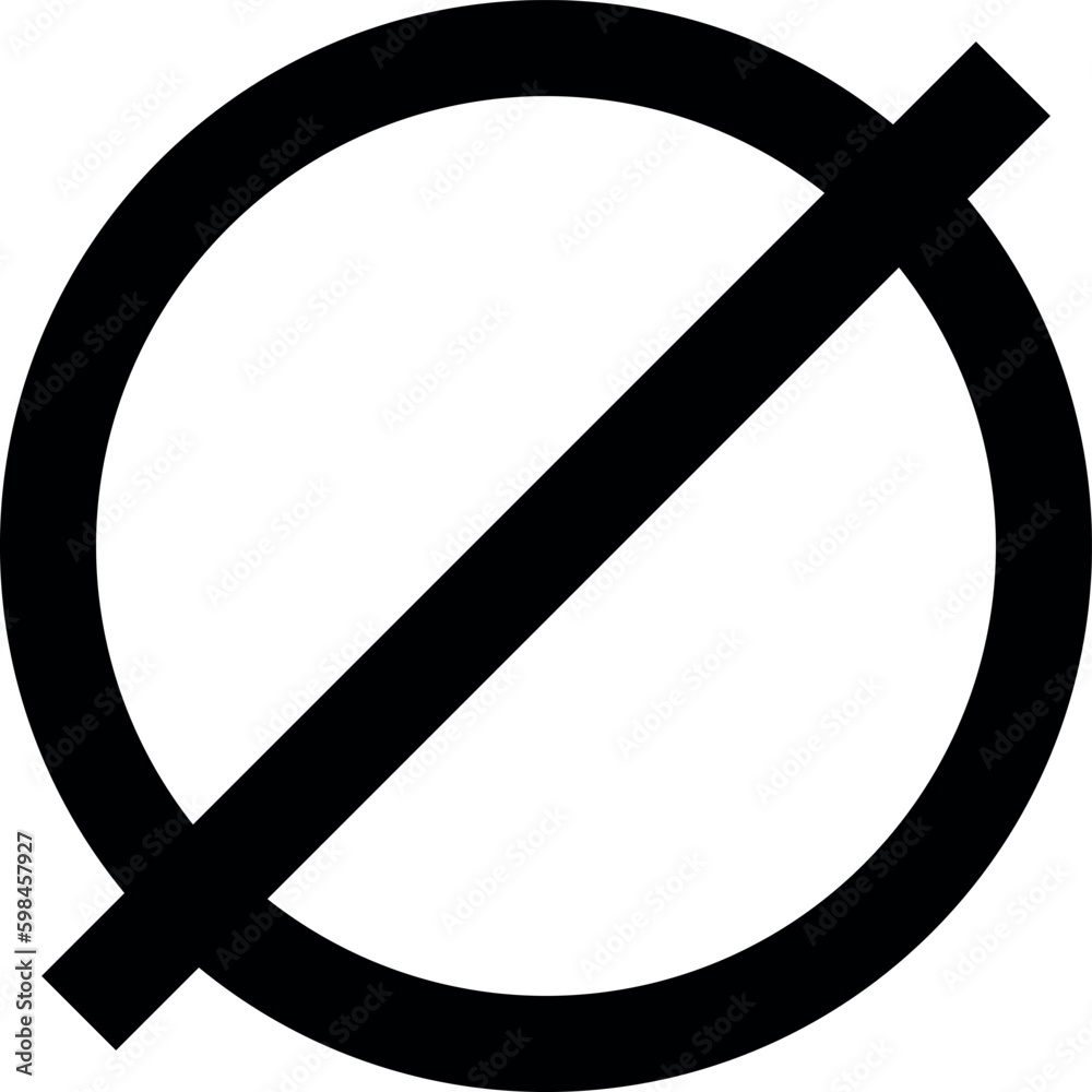Empty set or null set or slashed zero icon symbol in mathematics ... Empty set or null set or slashed zero icon symbol in mathematics ...