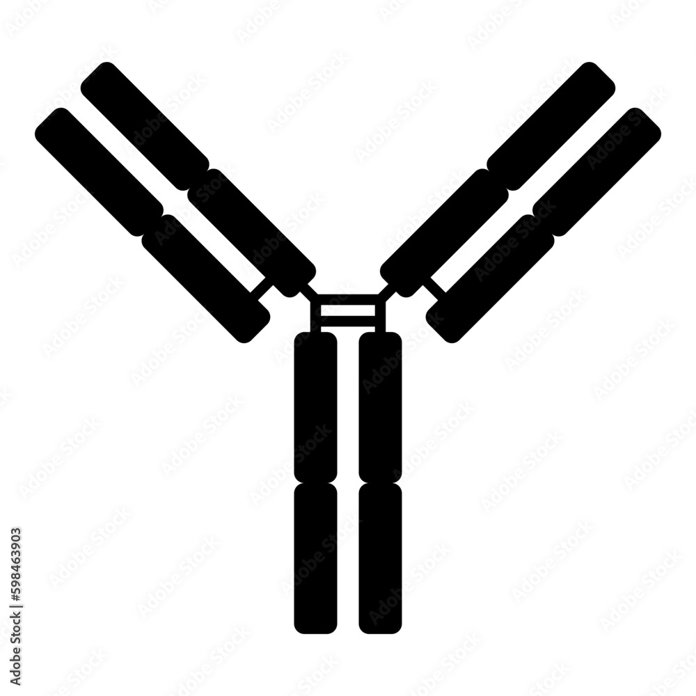 Antibody black icon. Suitable for website, content design, poster ...
