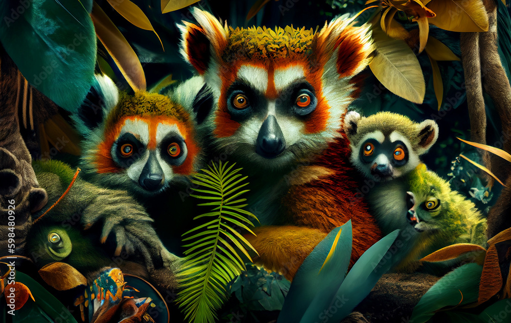 A Heartwarming Glimpse into the Enchanting World of the Lemur: Capturing the Essence of Family ...