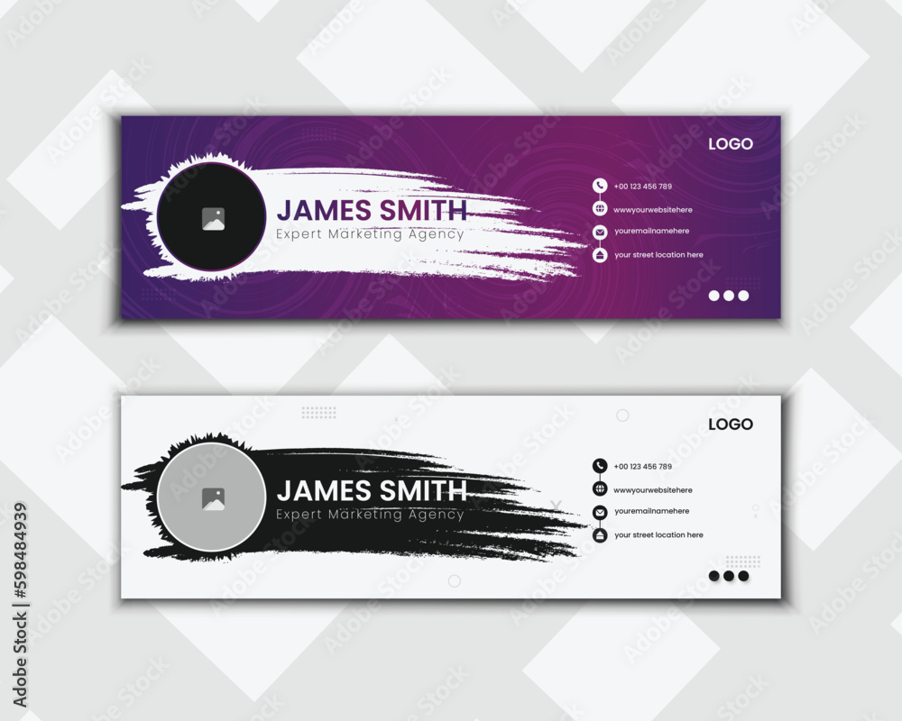 Professional email signature template of social media banner design ...