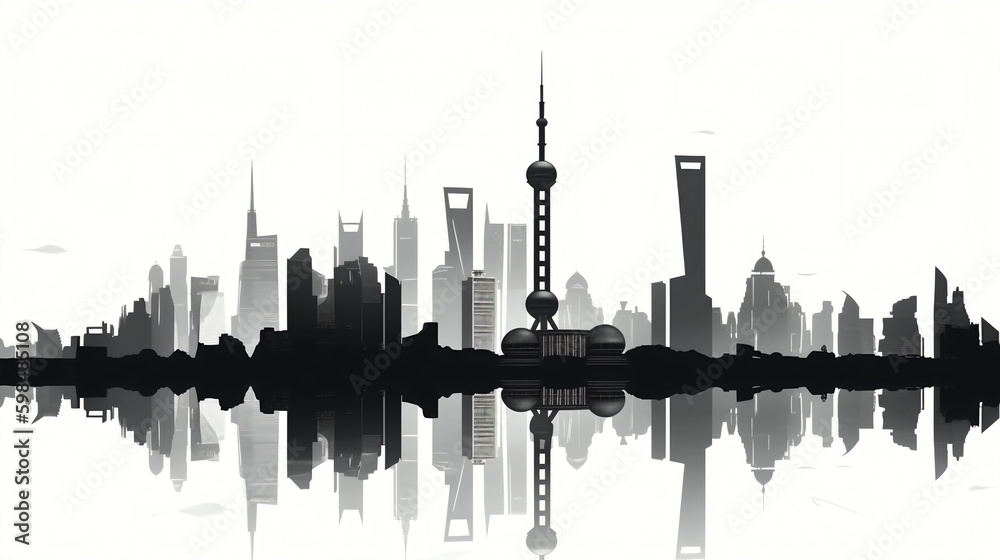 city isolated vector illustration on white background for logo, graphic ...