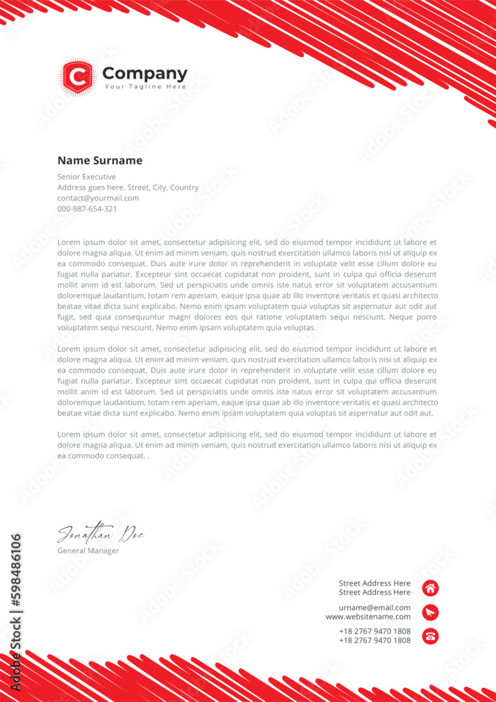 Modern business letterhead template, brand letterhead, brand identity ...