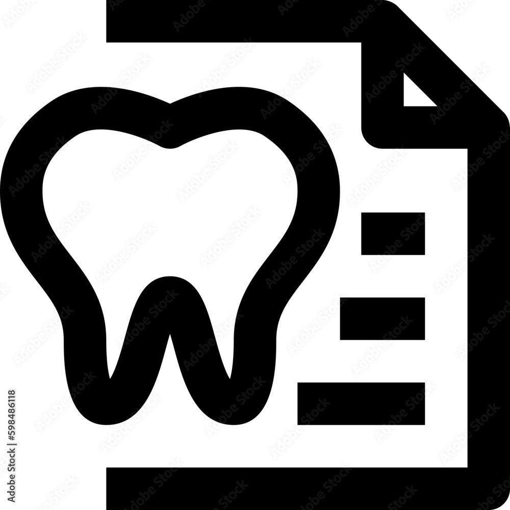 tooth information black outline icon Stock Vector | Adobe Stock