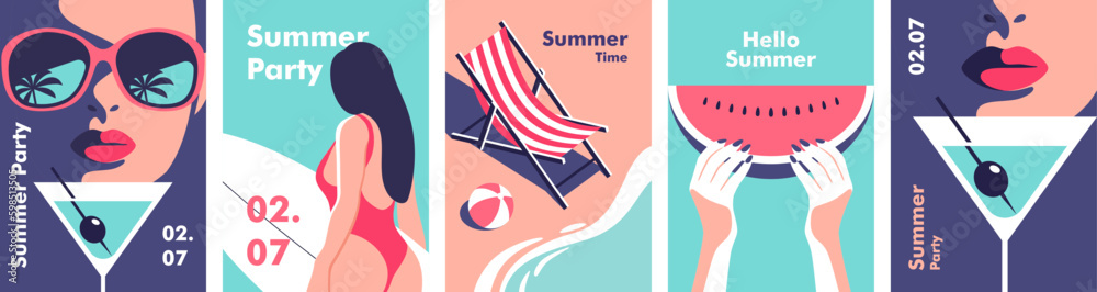 Summer time. Concept of summer party and travel. Perfect background on ...