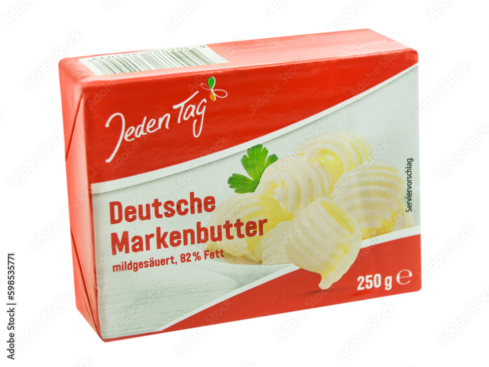 Deutsche Markenbutter von Jeden Tag und Hintergrund transparent PNG cut ...