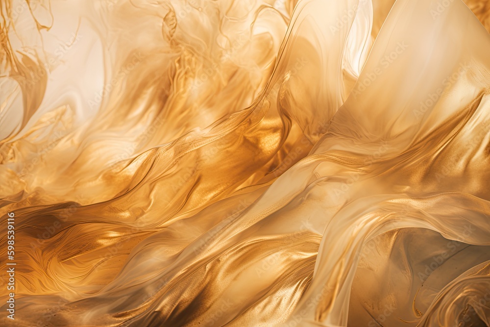 Ethereal abstract background in enchanting golden color. The famous ...